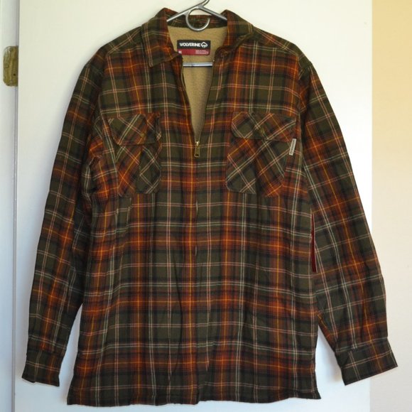 Wolverine | Jackets & Coats | New Mens Wolverine Marshall Flannel Shirt ...